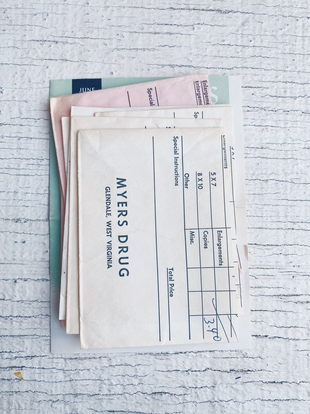 Vintage Half Large Negative Envelope (set)- Vintage Paper Ephemera Lot ...