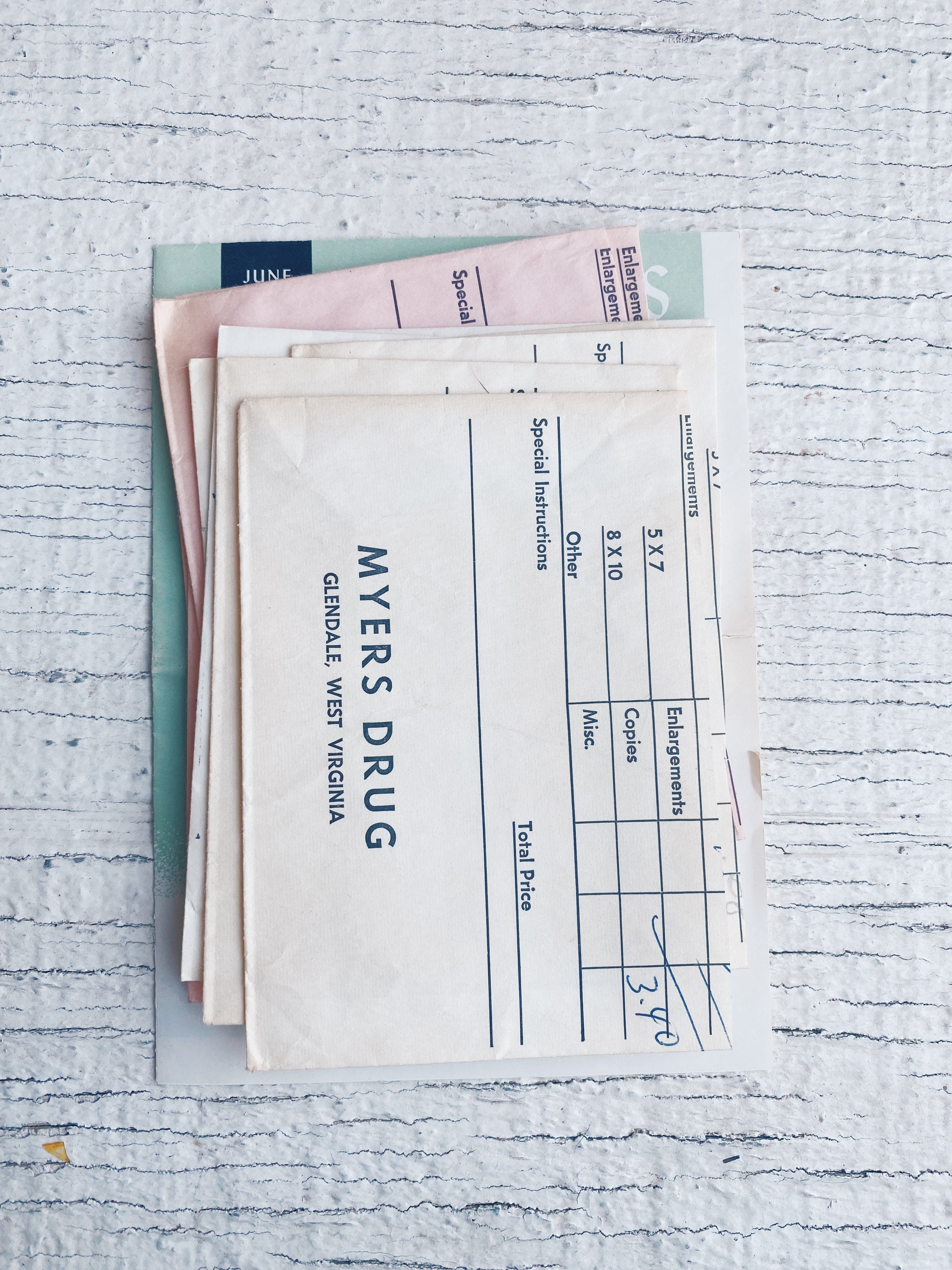 Vintage Half Large Negative Envelope set Vintage Paper Ephemera Lot ...