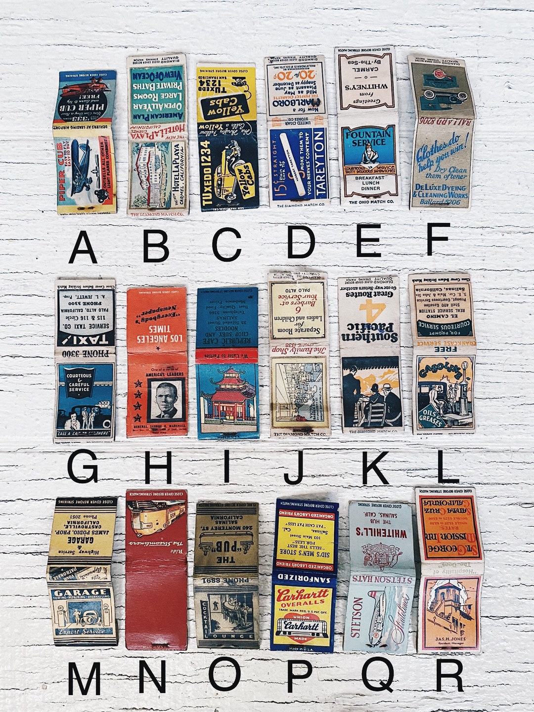 Vintage Matchbook (D)- Antique Matchbook Advertisements Promotional ...