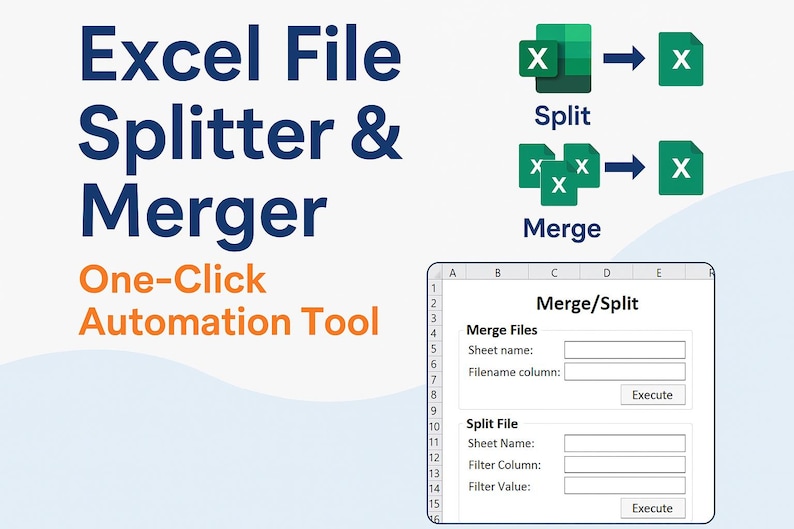 Excel Merge And Split Tool Vba Automation Macro Combine Sheets Export Data To New Files