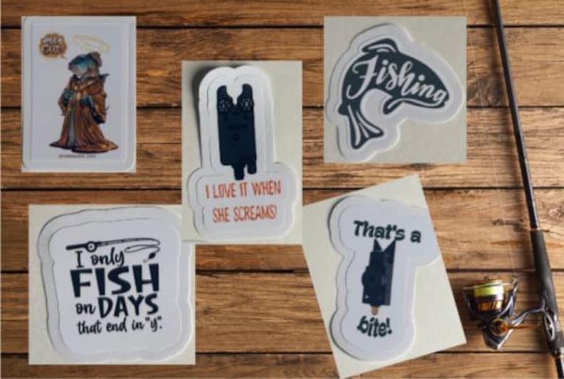 Carp Fishing Sticker Pack: Funny Angler Decals - Snide Tackle - Etsy