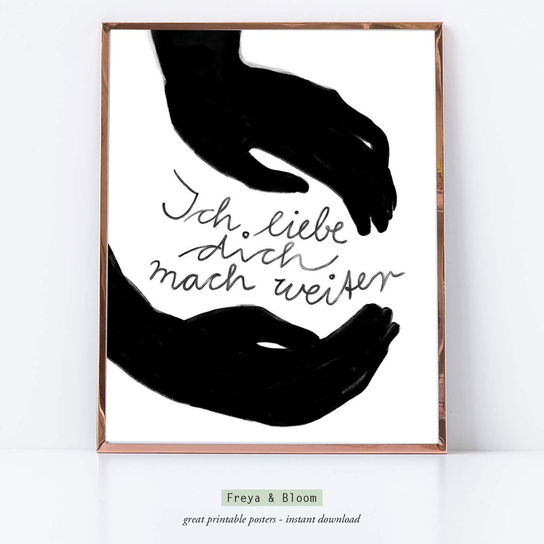 Ich Iiebe Dich Mach Weiter. Mantra Meditation Printable - Etsy New Zealand