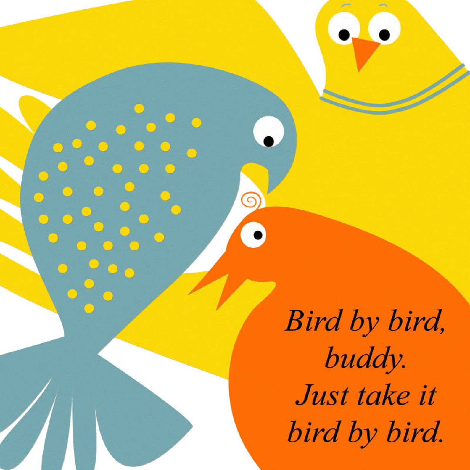 Anne Lamott Bird by Bird Printable Wall Art, Bird Art Printable ...