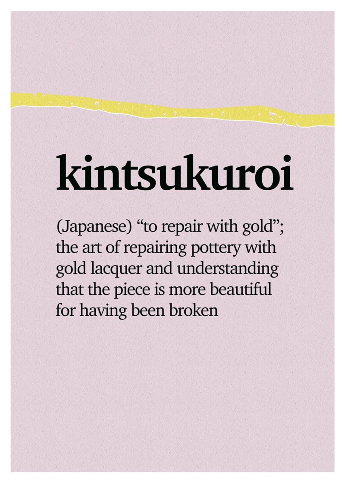 Kintsukuroi Kintsugi Japanese Wall Art Word Art Printable - Etsy