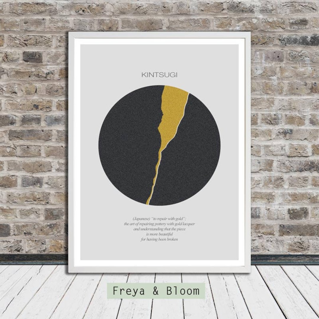 Kintsugi, Kintsukuroi Definition, Minimalistic Poster, Japanese ...
