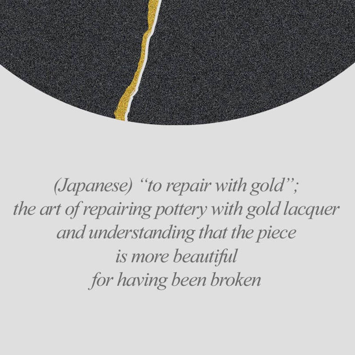Kintsugi Kintsukuroi Definition Minimalistic Poster - Etsy