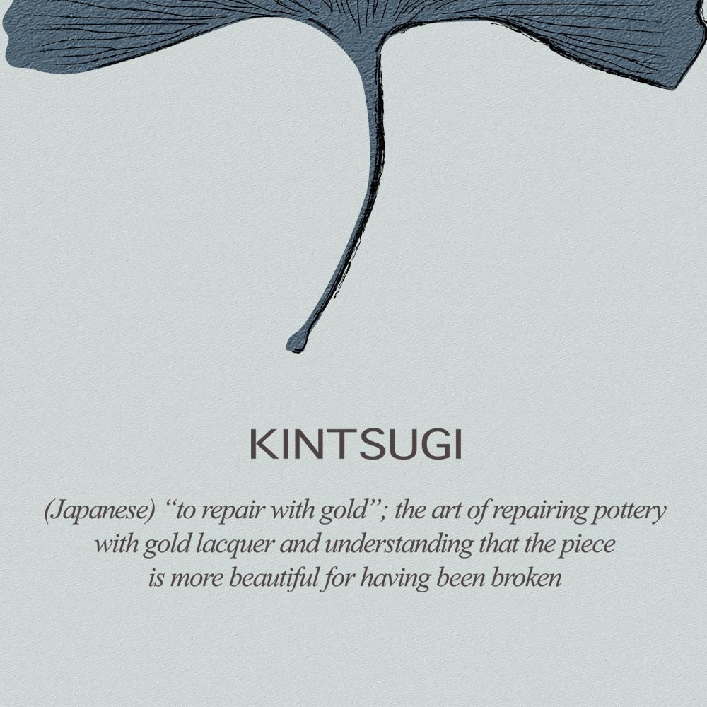 Ginkgo Leaf Kintsugi Poster Kintsugi Print Kinstukuroi Art - Etsy UK