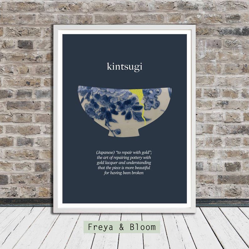 Kintsugi Poster, Kintsukuroi, Japanese, Recovery, Healing, Wall Art ...