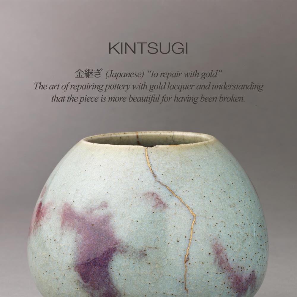Kintsugi Print, Kintsukuroi, Gold Repair, Old Kintsugi Pottery Print ...