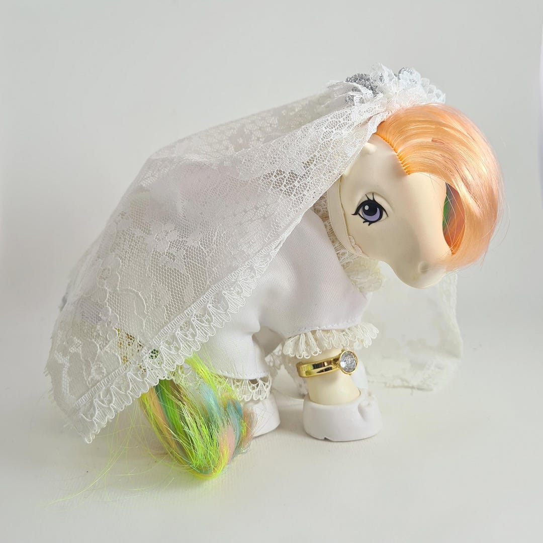 My Little Pony Confetti Wedding Bells Complete Set, Vintage G1 Hasbro ...