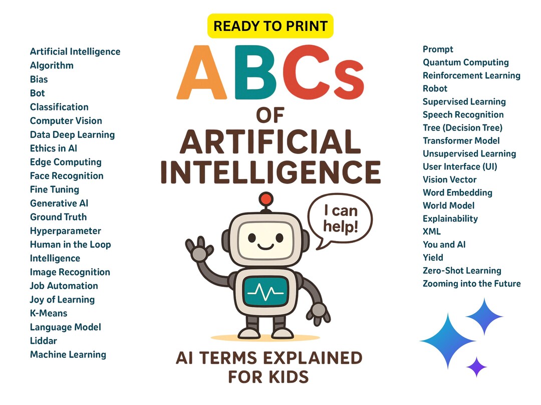 Abc's of Artificial Intelligence for Kids | AI Terms Explained! - Etsy