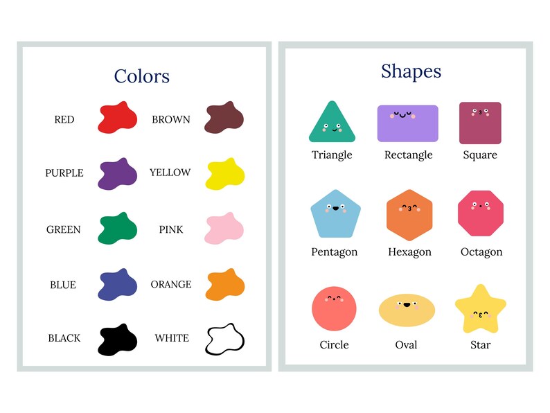 Preschool Learning Bundle – Abcs, Numbers, Colors, Shapes (digital ...