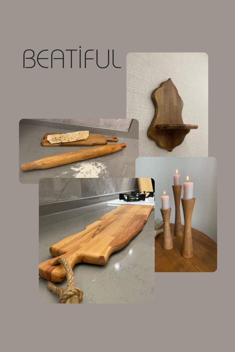 Wooden Rolling Pin – Beech or Pine – Handmade Turkish Rolling Pin ...
