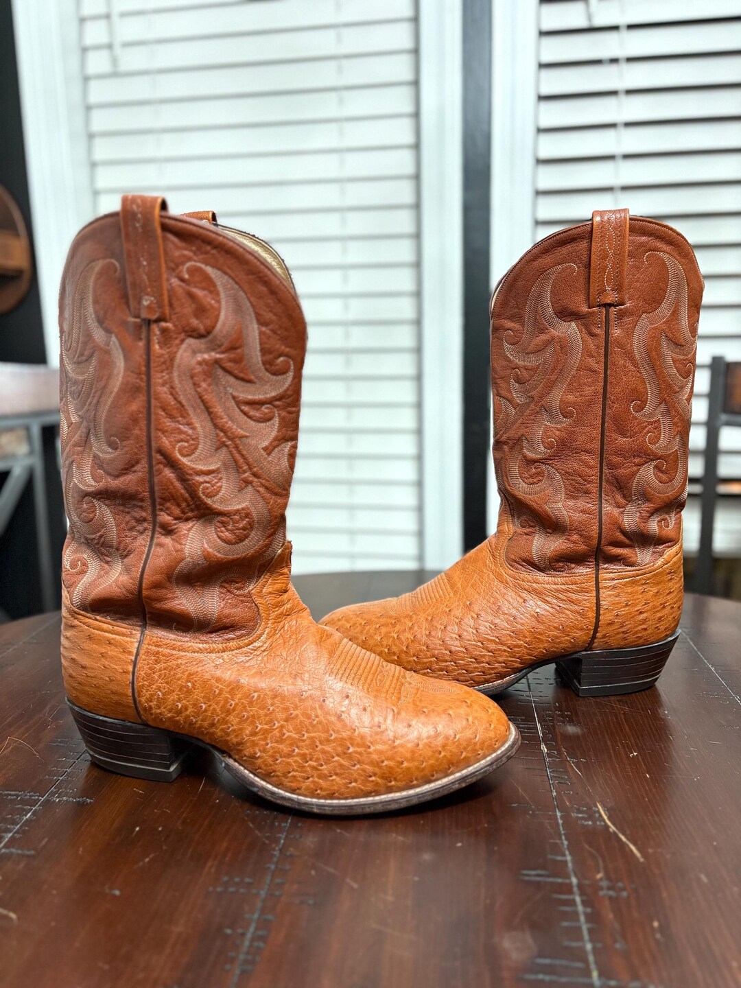 Vintage Tony Lama White Label Smooth/full Quill Ostrich Size 12 EE - Etsy