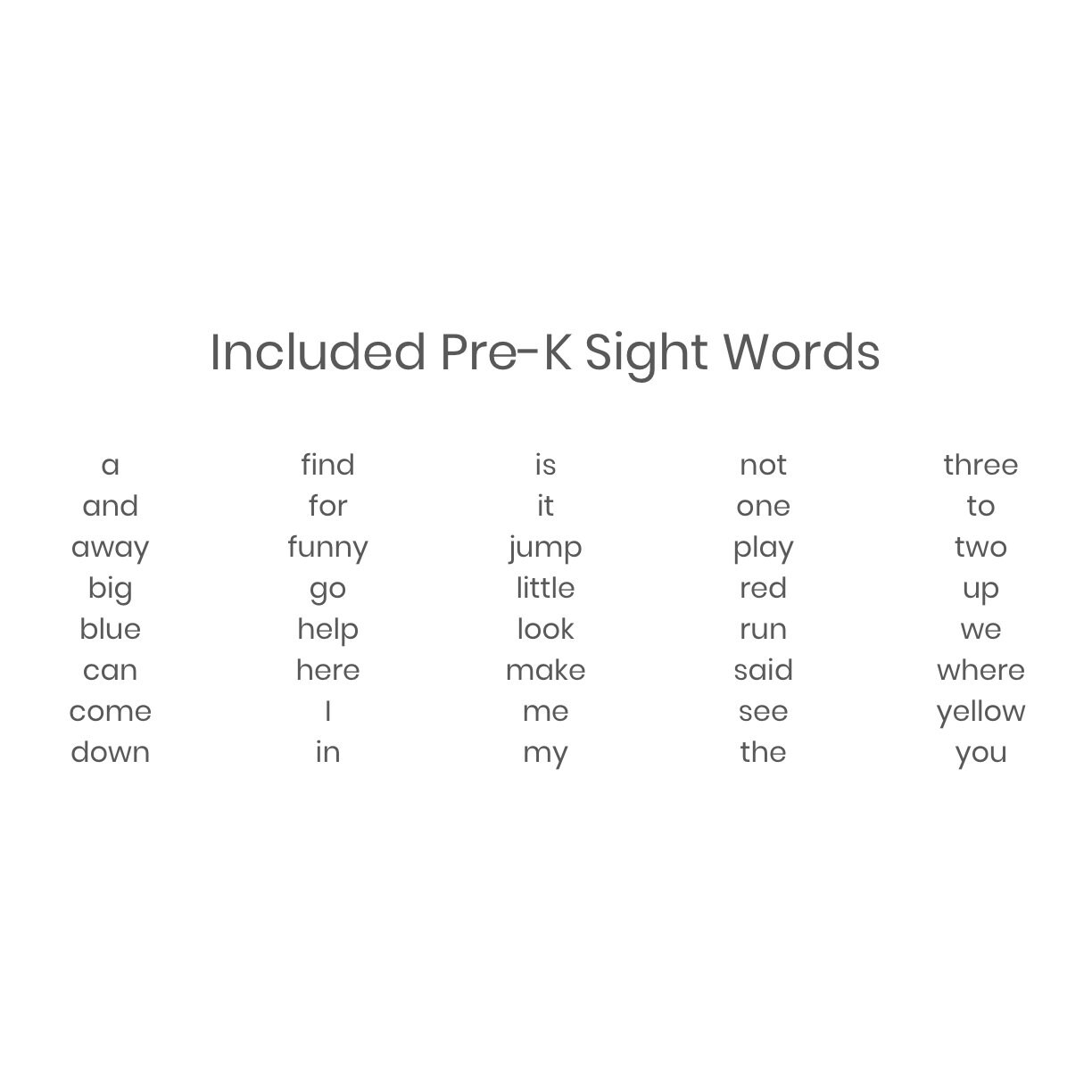 Printable Pre-k Through Third Grade and Nouns Dolch Sight Words Flash ...
