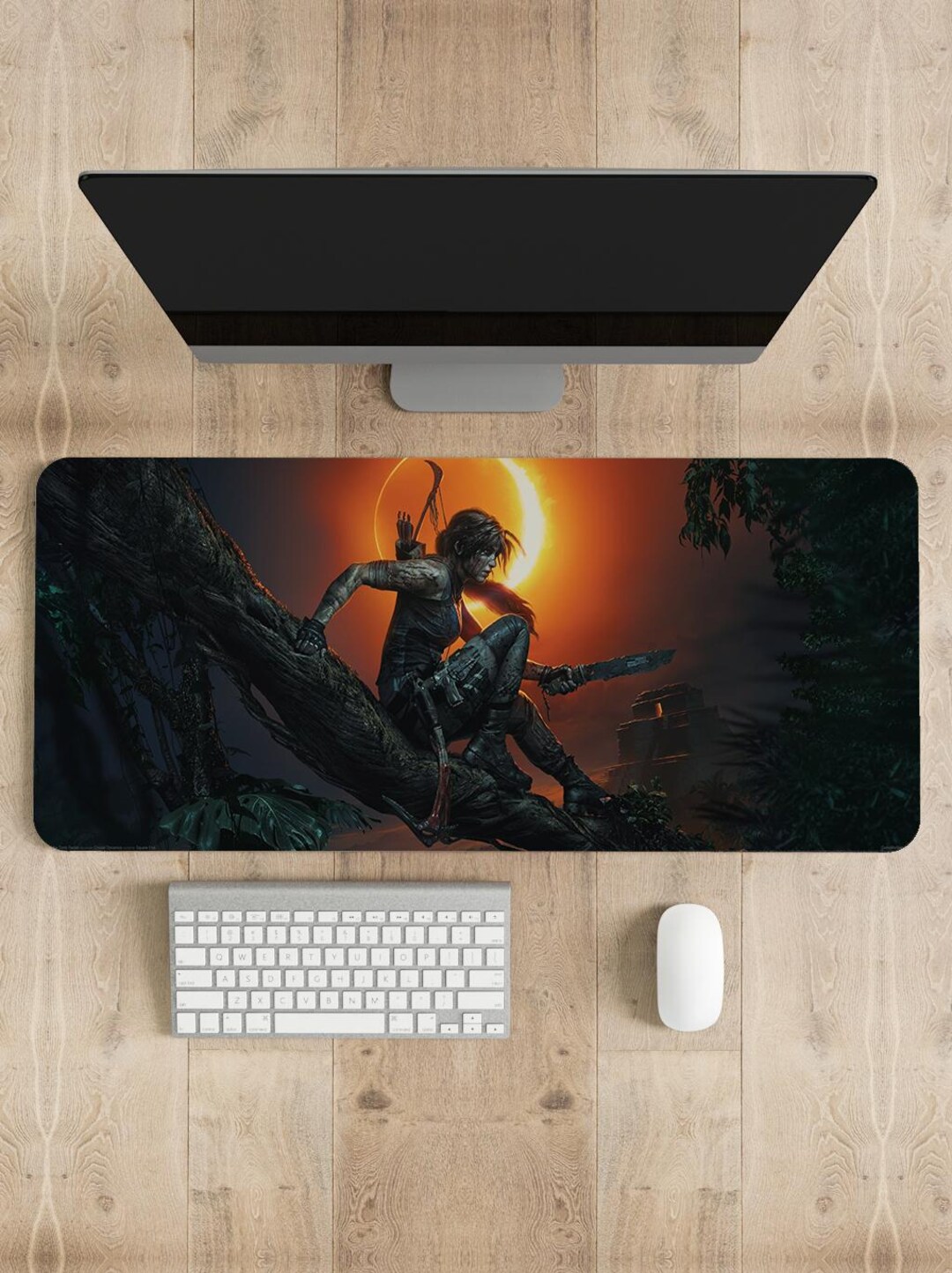 Tomb Raider Gaming Mouse Pad: Stitched Edge, Vibrant Print - Etsy