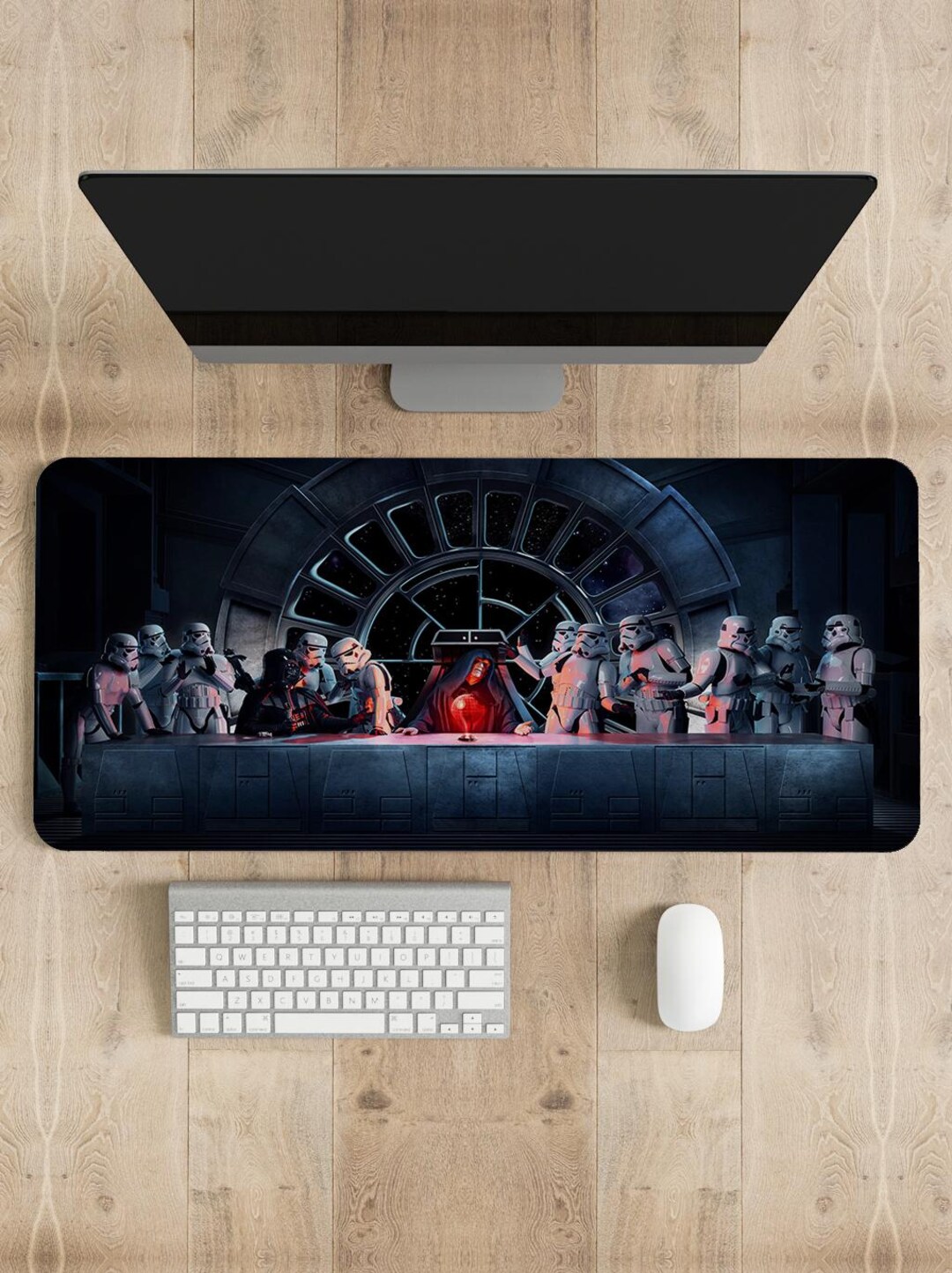 Star Wars Gaming Mouse Pad: Personalized Desk Mat, Stitched Edges - Etsy