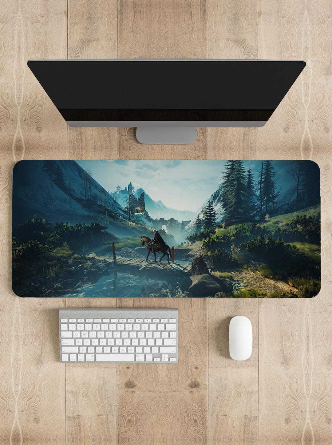 The Witcher 3 Gaming Mouse Pad: Stitched Edge, Vibrant Print - Etsy