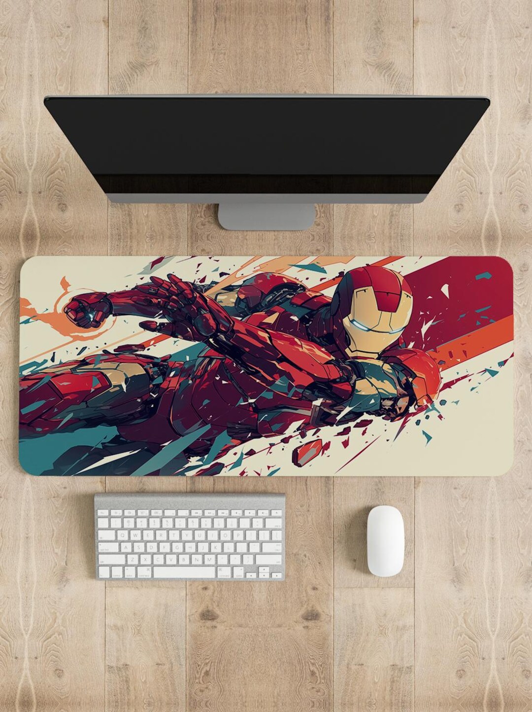 Iron Man Gaming Mouse Pad: Personalized Printing, Stitched Edges - Etsy