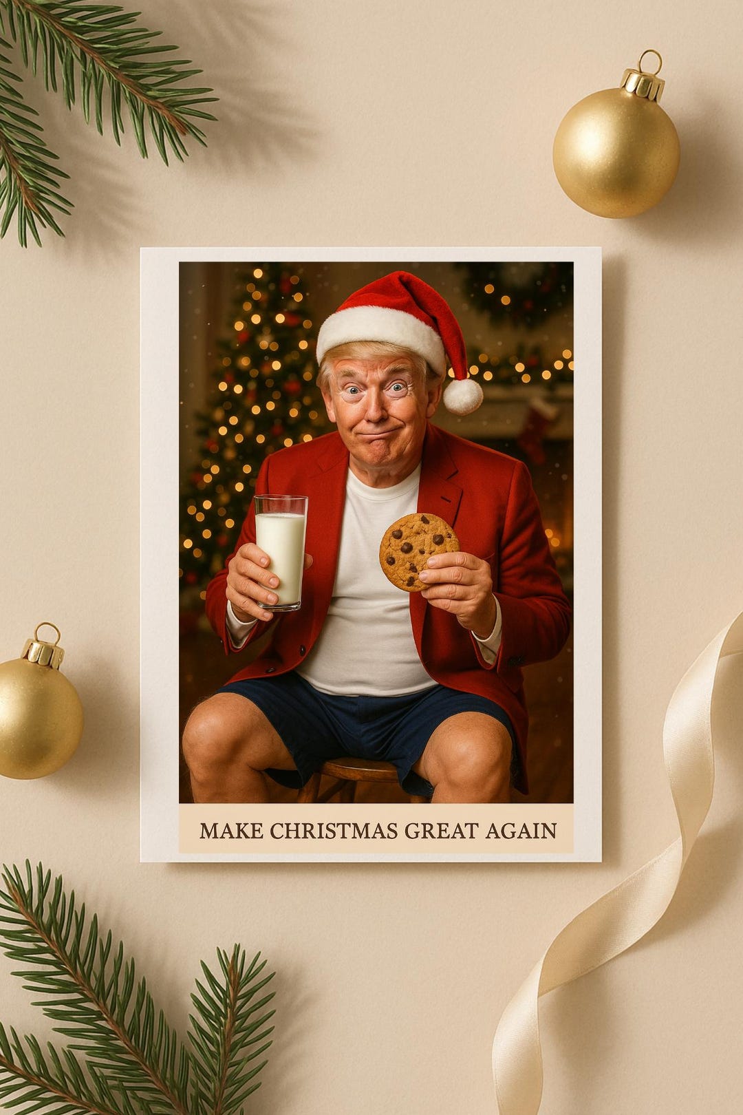 Funny Trump Christmas Card, Make Christmas Great Again - Etsy