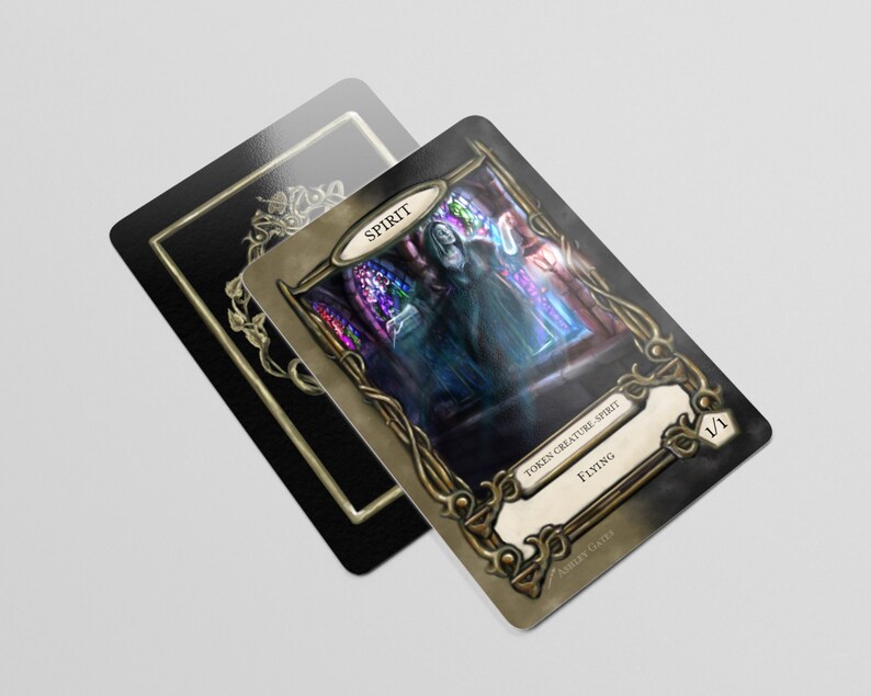 1/1 Black/white Flying Spirit Token - Etsy