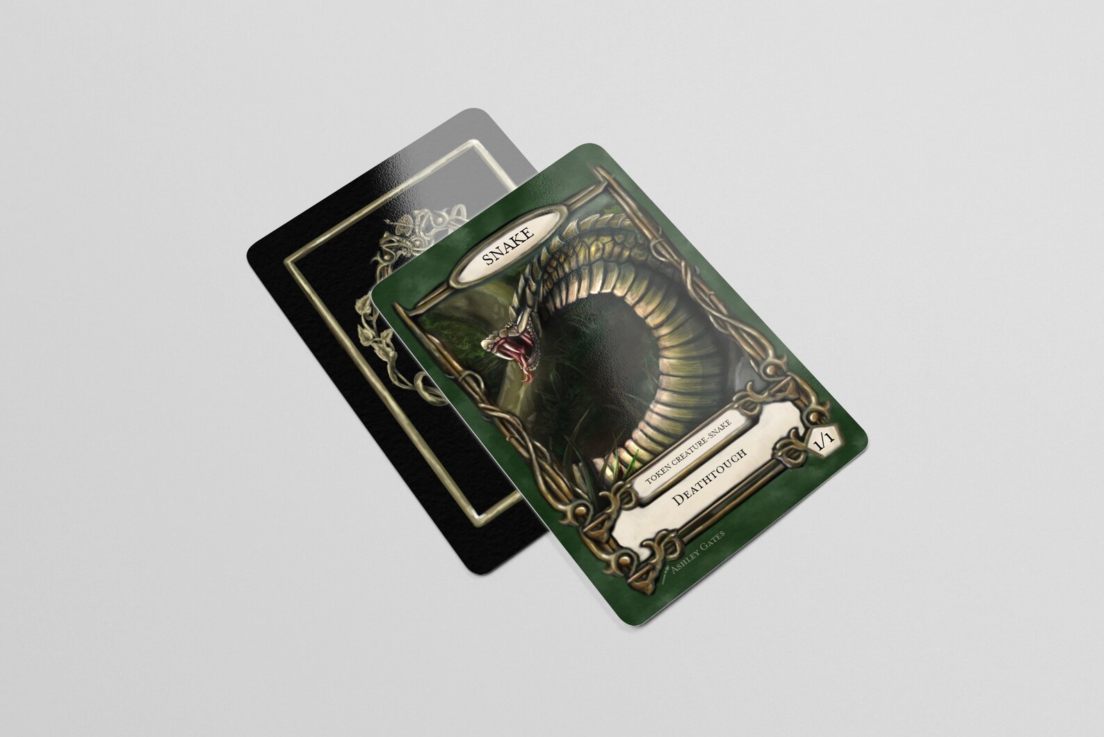 Green 1/1 Deathtouch Snake Token | Etsy