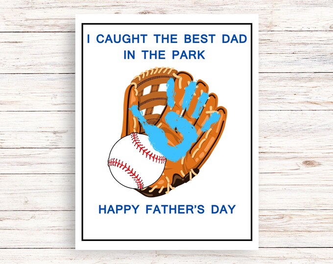 Handprint Art for Dad, Father's Day Crafts for Kids Printable ...