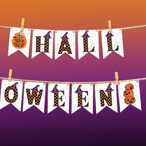 Happy Halloween Bunting Banner, Printable Classroom Banner, Party ...
