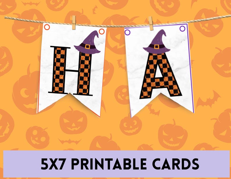 Happy Halloween Bunting Banner, Printable Classroom Banner, Party ...