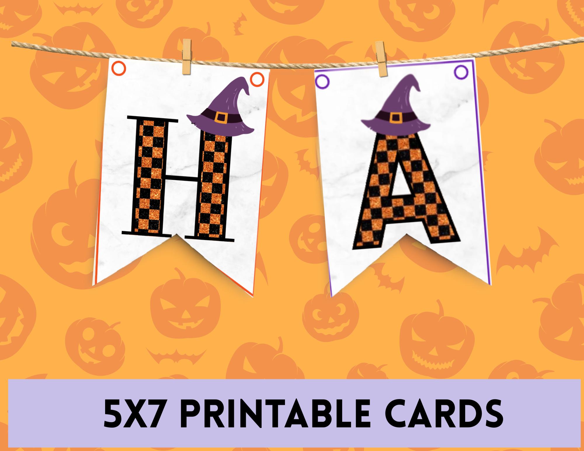 Happy Halloween Bunting Banner, Printable Classroom Banner, Party ...