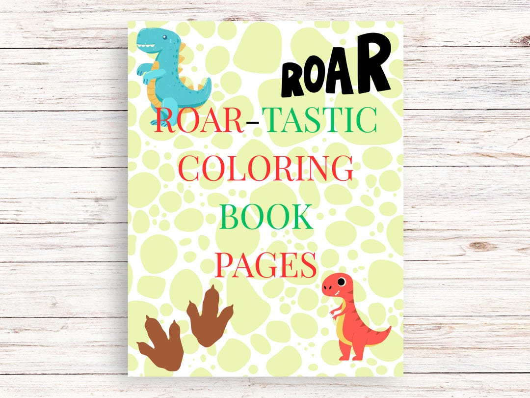 Kids Dinosaurs Digital Coloring Book, Dinosaur Coloring Pages for Dino ...