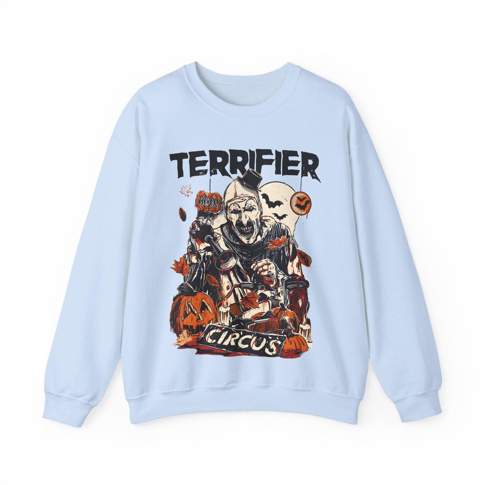 Vintage Art the Clown Terrifier Sweatshirt, Scary Horror Clown Shirt ...