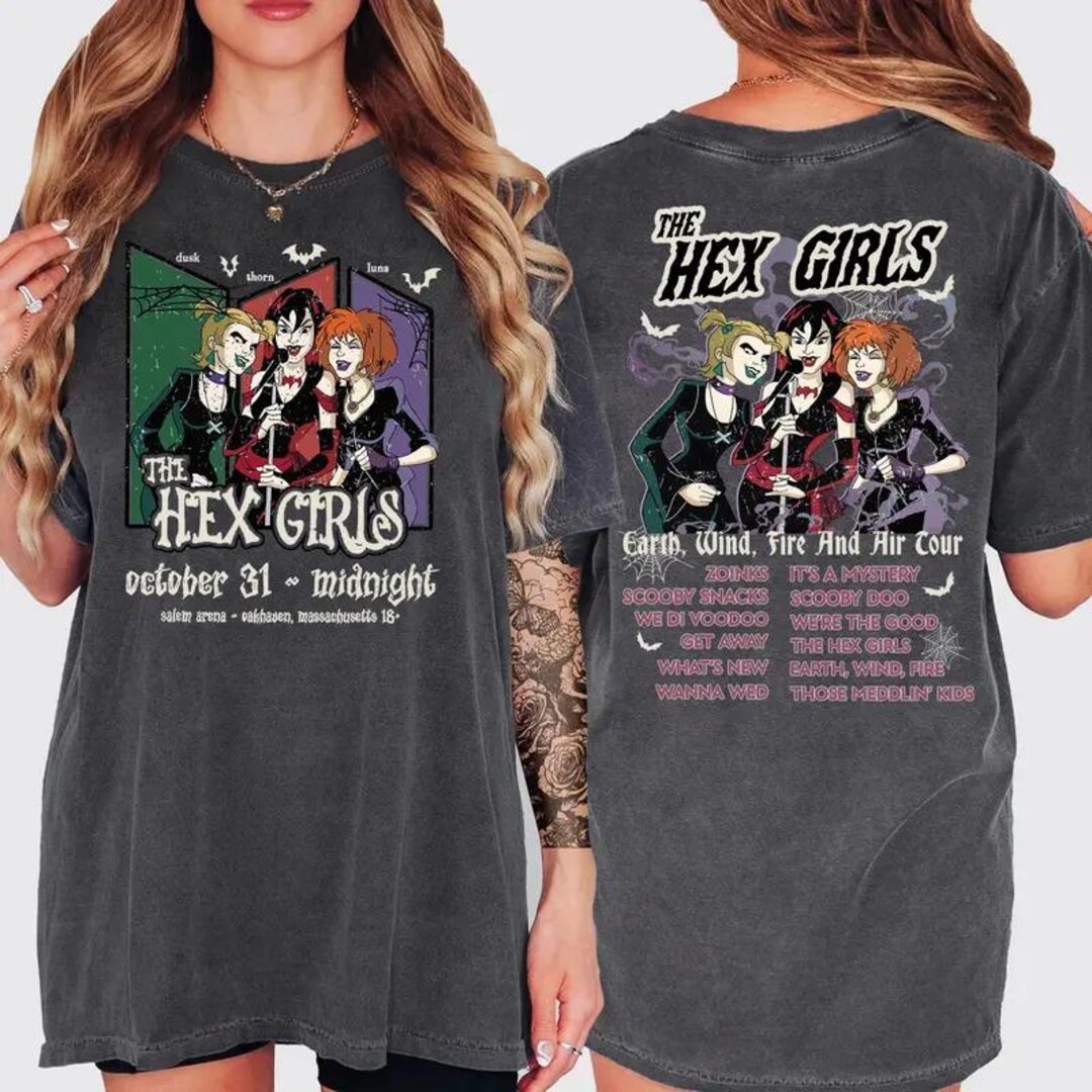 The Hex Girls Tour 2 Sides T-shirt, Retro Halloween Sweatshirt, Hex ...