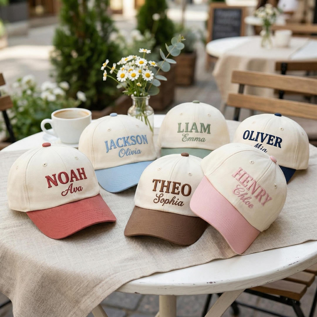 Custom Embroidered Baseball Cap: Personalized Name Hat for Kids ...