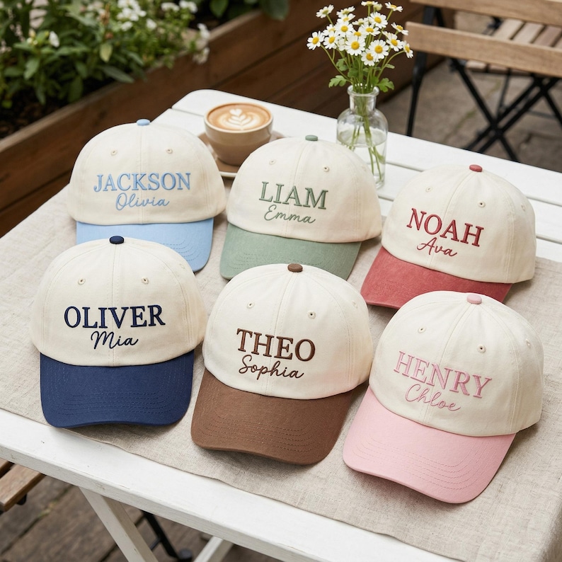 Custom Embroidered Baseball Cap: Personalized Name Hat for Kids ...