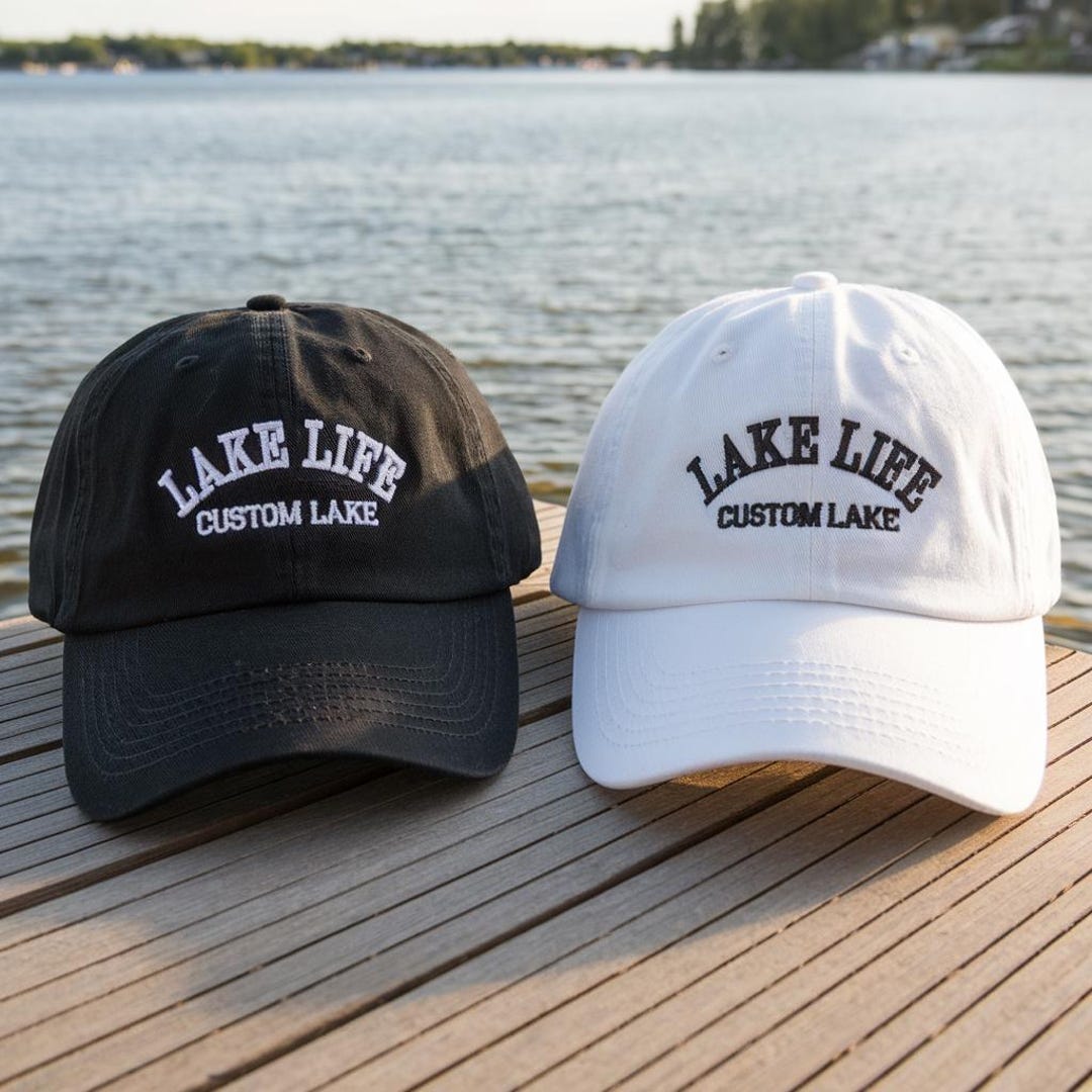 Custom Embroidered Lake Life Dad Hat: Personalized Boating Cap - Etsy