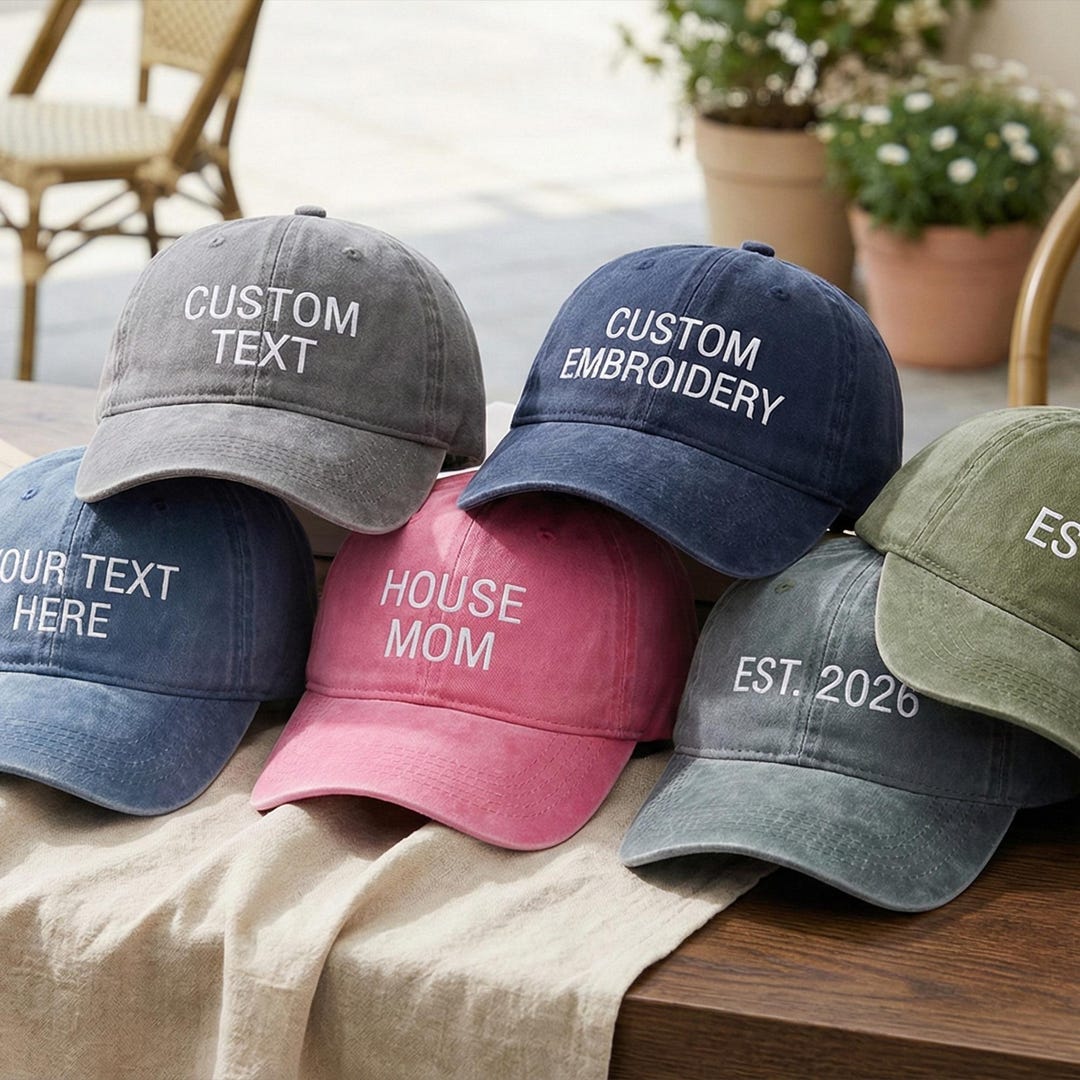 Custom Embroidered Baseball Cap, Personalized Text, Logo, Bachelorette ...