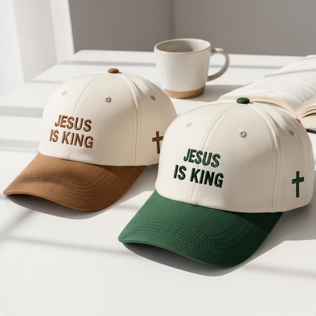 Embroidered 'jesus is King' Hat: Christian Faith Apparel - Etsy