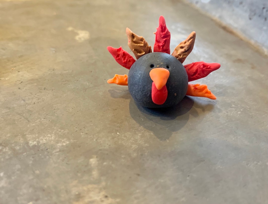 Mr. Turkey Miniature Clay Figurine - Etsy