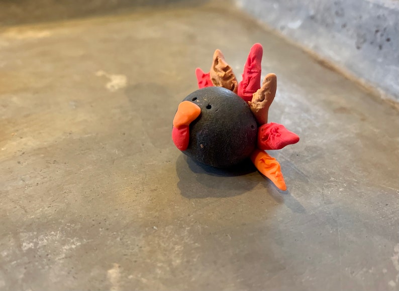 Mr. Turkey Miniature Clay Figurine - Etsy
