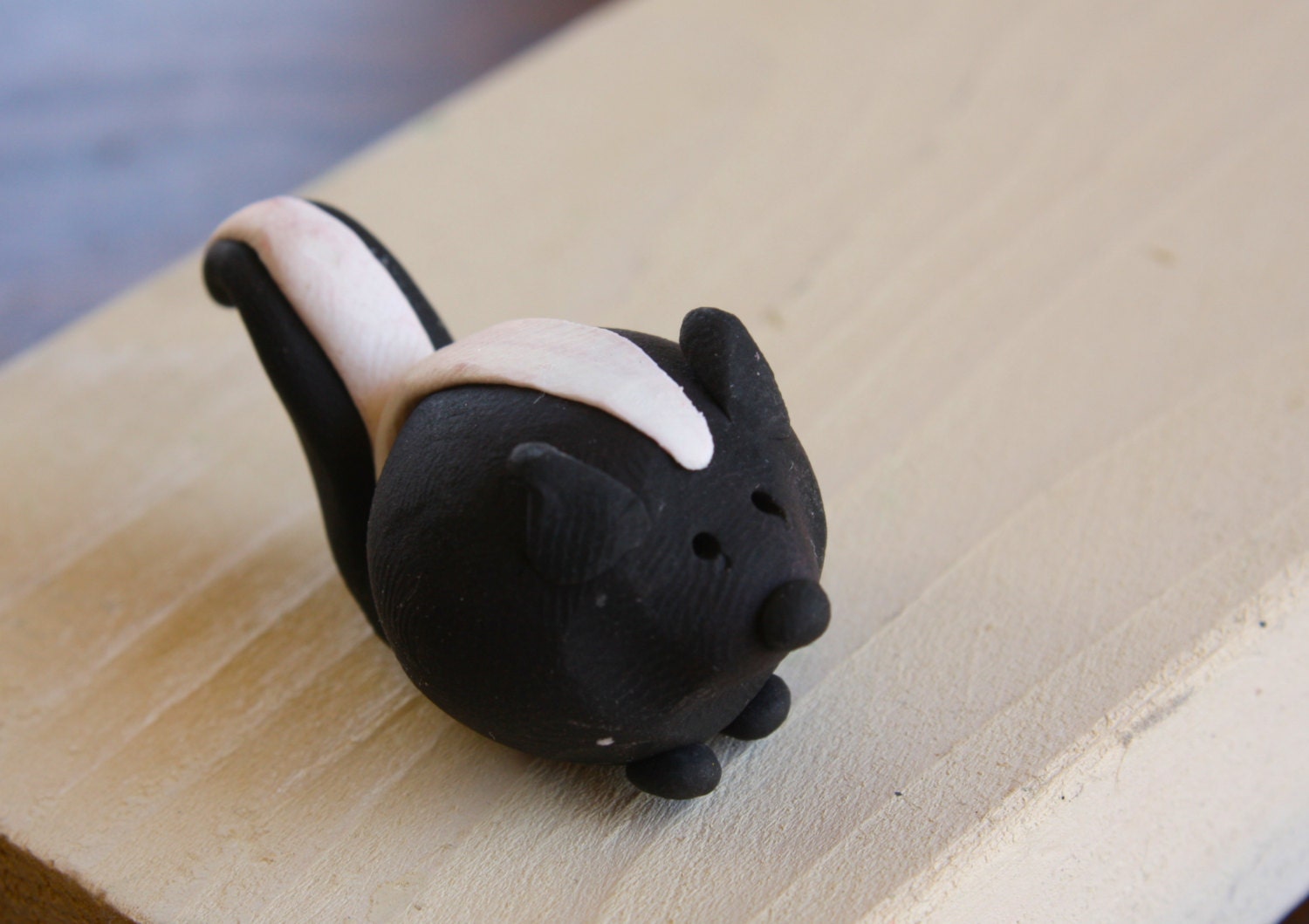 Mr. Skunk Miniature Clay Figurine - Etsy