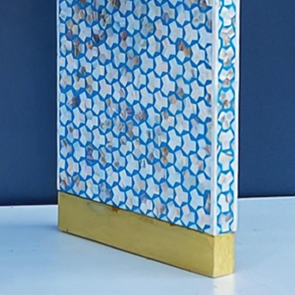 2 Drawers Waterfall Console Table Hallway Entry Table Unique Inlay ...
