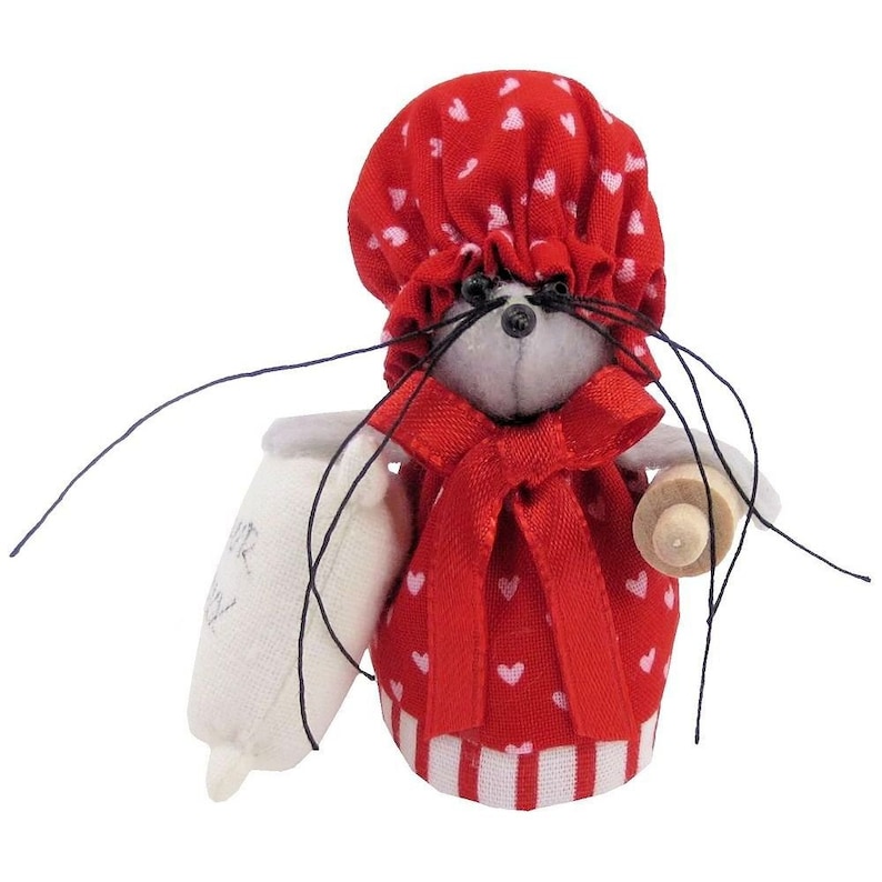 Baker Mouse Christmas Ornament Holding Flour Bag and Rolling Pin ...