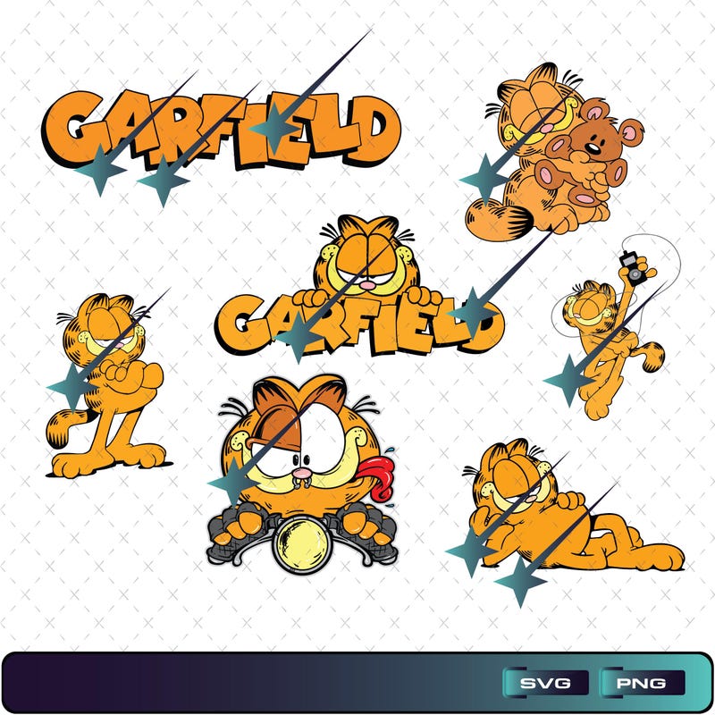 Garfield Svg - Etsy
