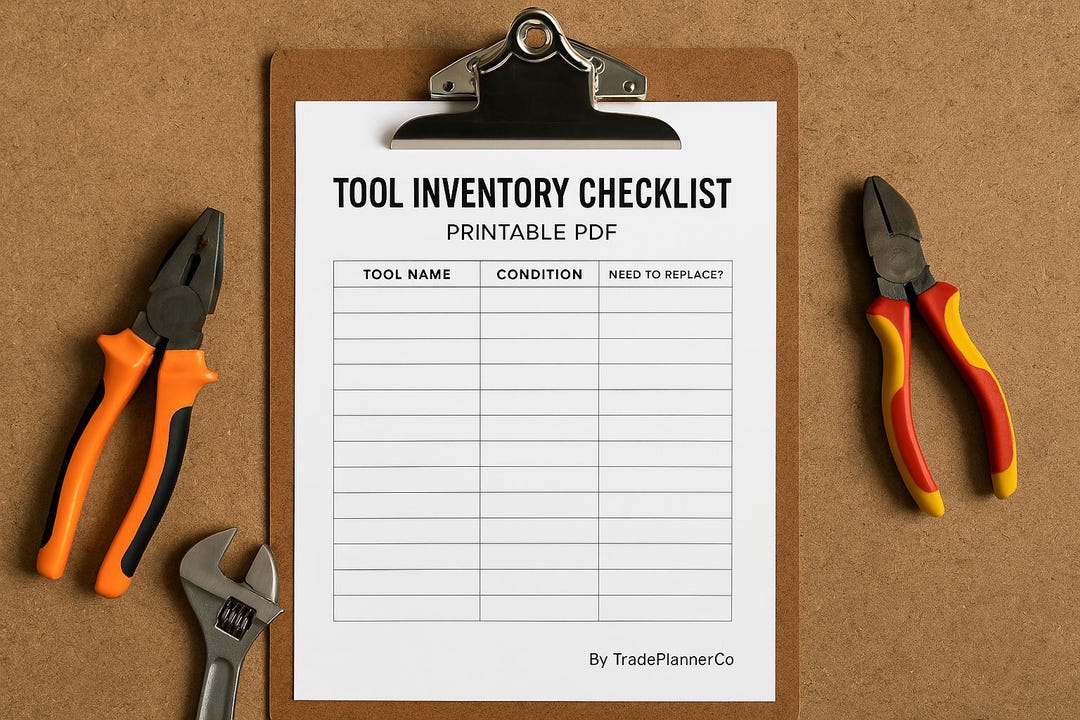 Tool Inventory Checklist - Printable PDF for Electrician Apprentices - Etsy