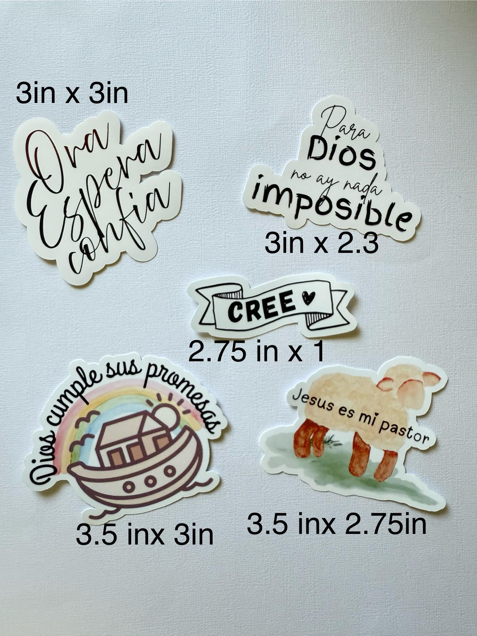 Calcomanias Cristianas. Christian Stickers- Spanish - Etsy