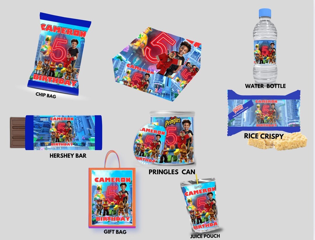 Editable ROBLOX Chip Bag Template - Roblox Party Favor - Instant ...
