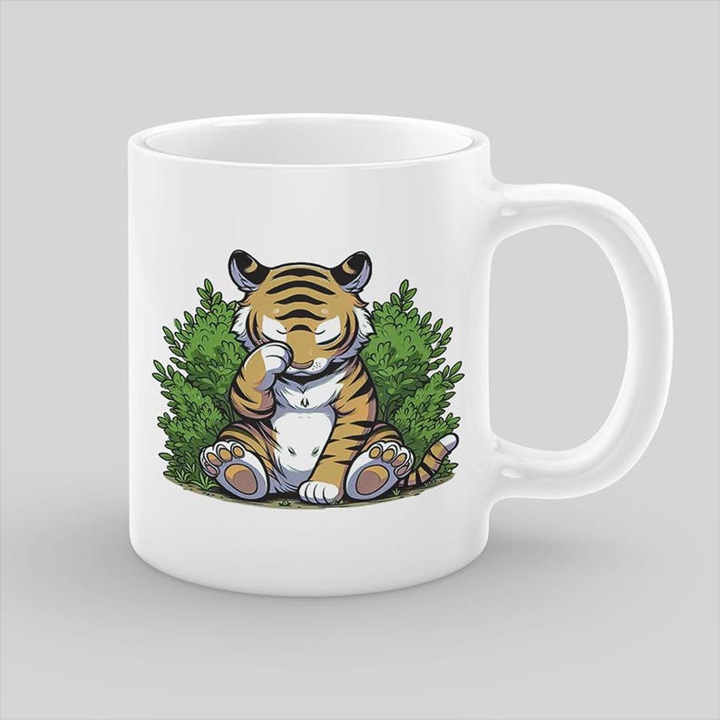 Sad Baby Tiger - Printable Cute Crying Animal Sticker - Digital ...