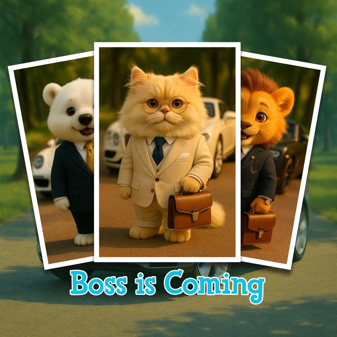20 Pics Boss Animals in Suits Art: Quirky Office Decor (digital ...