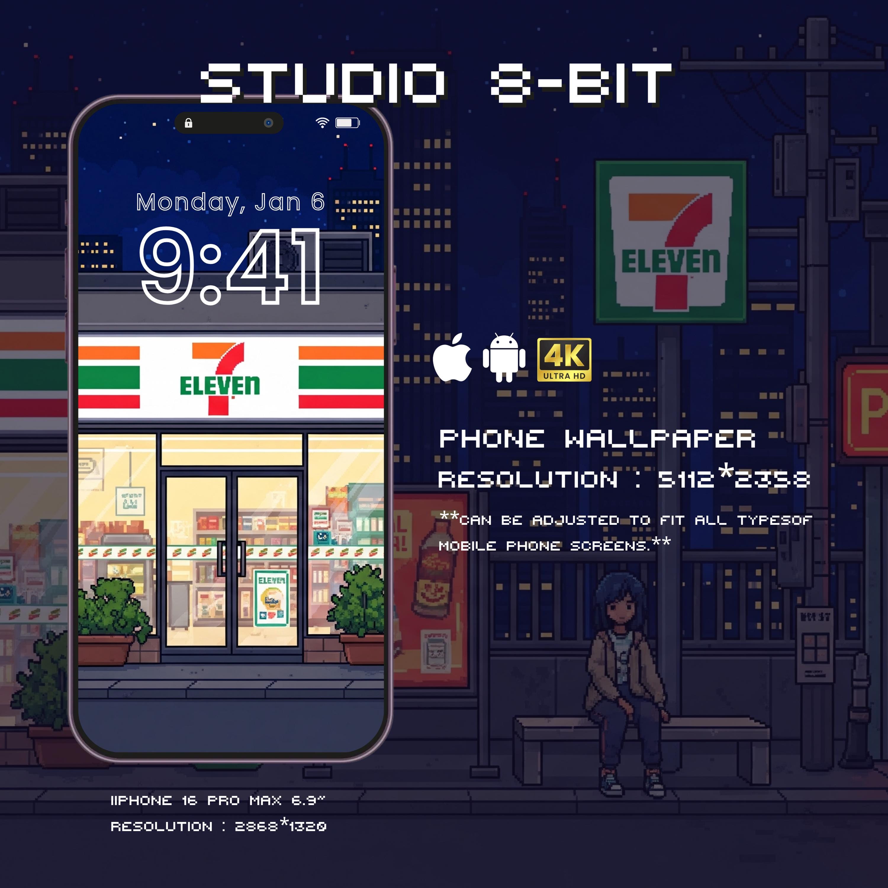 Cozy Japanese Convenience Store Wallpaper Pack: Lo-fi Pixel Art (4K ...